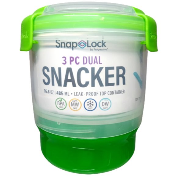 SnapLock | Kitchen | Snaplock Green 3pc Dual 2in Togo Snacker Food ...